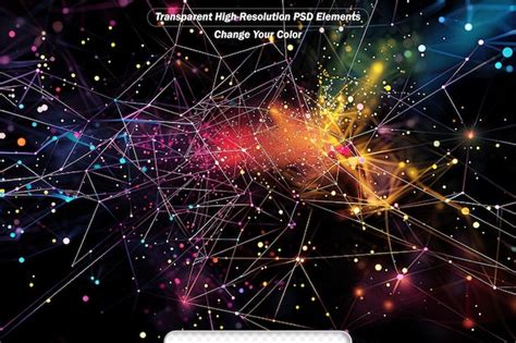 Premium Psd Design Composed Of Lights Fractal And Custom Design Elements As A Metaphor