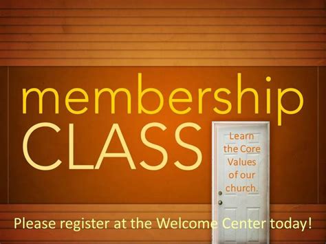 Church Membership Class