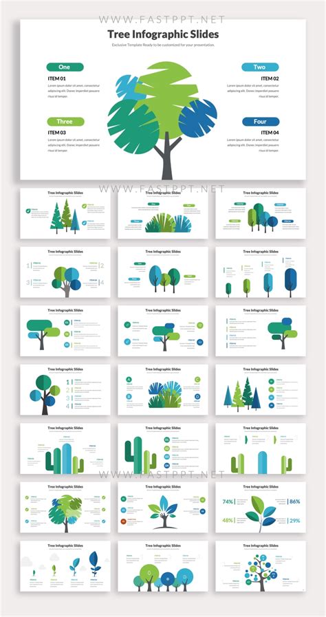 Tree Infographic Powerpoint Slides Original And High Quality