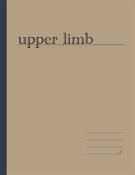 Upper Limb Upper Limb M Extensor Digitorum M E Tensor Carpi Ulnaris Deltoidens M Del