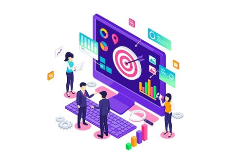 Premium Vector Vector Illustration Marketing Data Analysis Concept