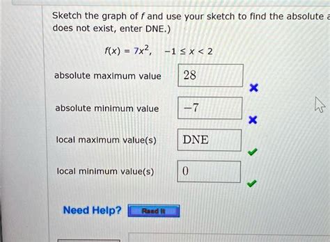 Solved Texts Sketch The Graph Of F And Use Your Sketch To Find The Absolute Maximum Value