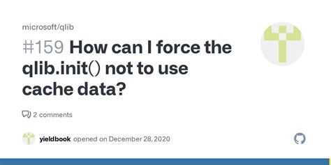 How Can I Force The Qlib Init Not To Use Cache Data Issue Microsoft Qlib GitHub