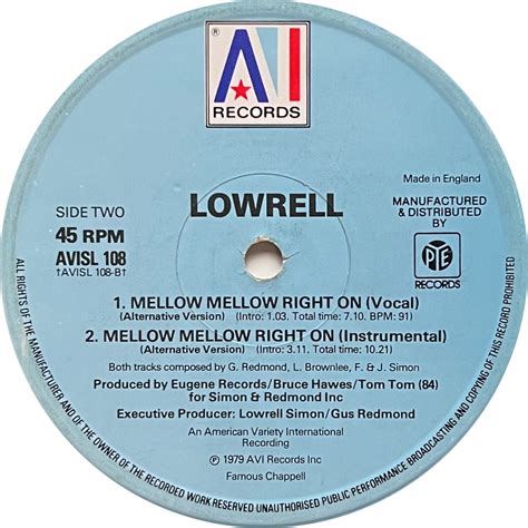 Lowrell Mellow Mellow Right On Goodolddays
