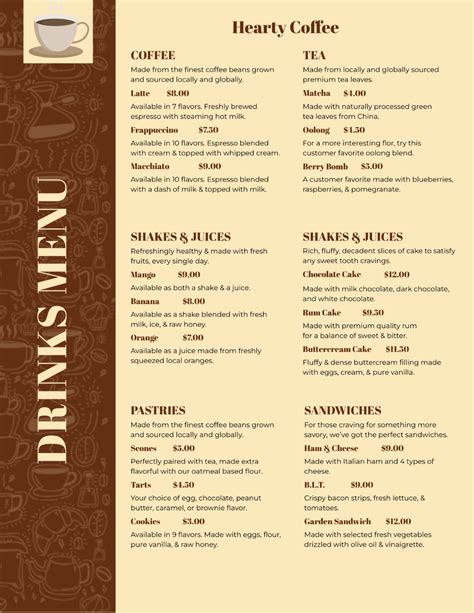 Free Menu Flyer Templates