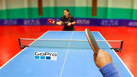 table tennis training vs delhi rank 1 under 21 girls gopro table