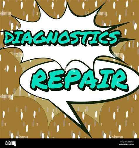 hand writing sign diagnostics repaira program or routine that helps a