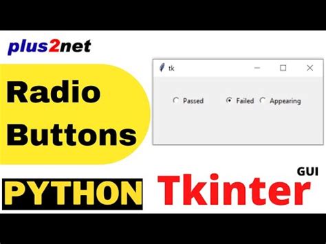 Managing Radio Buttons In Tkinter GUI By Setting And Reading Selected Values With Options To