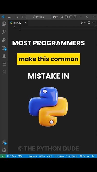 The Biggest Mistake Beginners Make In Python Python Datascience