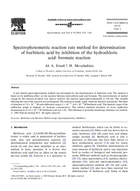 Pdf Spectrophotometric Reaction Rate Method For The Determination Of Sulfide By Catalytic