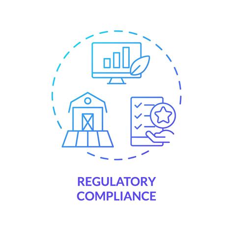 2d Gradient Regulatory Compliance Icon Creative Isolated Vector Thin Line Illustration