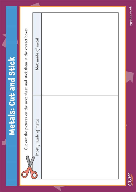 Metal Objects Cut And Stick Year 1 Cgp Plus