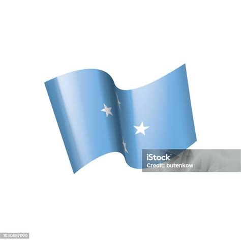 페더레이션된 상태 미크로네시아 플래그 흰색 배경 벡터 일러스트 레이 션 0명에 대한 스톡 벡터 아트 및 기타 이미지 0명 3차원 형태 국가 Istock
