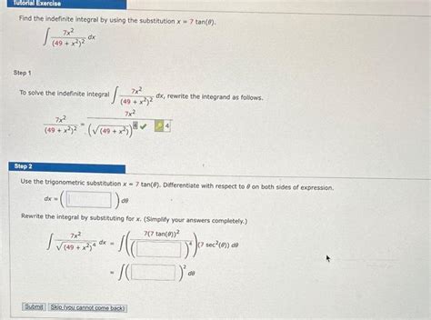 Solved Find The Indefinite Integral By Using The