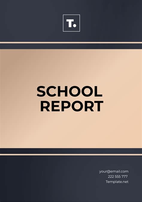 Free School Report Template To Edit Online
