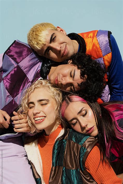 Group Of Friends Having Fun Together Outdoors By Stocksy Contributor