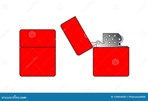 Pocket Lighter Schematic Image Stock Vector Illustration Of Hand