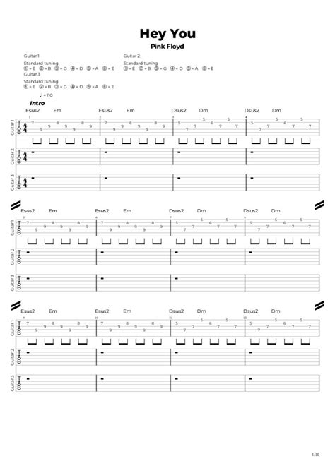 Pink Floyd Hey You Standard Tuning Tab Nikola Gugoski