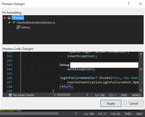 Vs2019 Doesnt Want To Respect My Solutions Editorconfigs C Tab