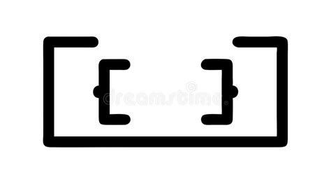 Square Brackets Code Symbol Outline Icon Vector Design Generative Ai