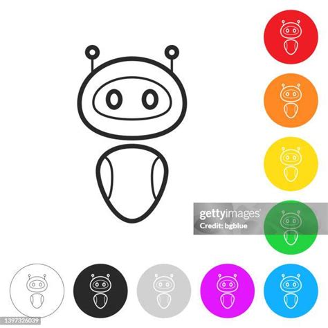 343 Chat Bot Icon Set High Res Illustrations Getty Images
