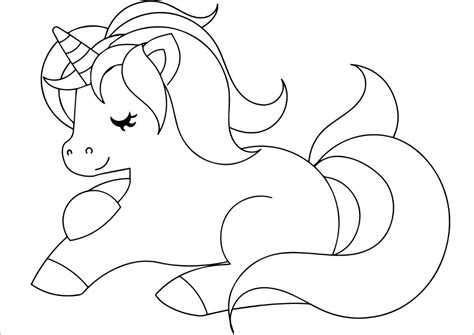 Simple Coloring Pages Unicorn