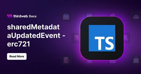 sharedmetadataupdatedevent erc721 typescript sdk