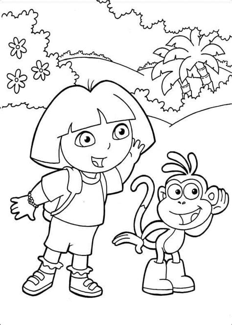 Boots Dora Coloring Pages At Sheila Creighton Blog