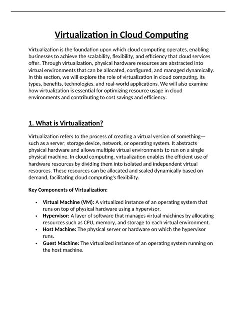 Virtualization In Cloud Computing Complete Study Guide And Exam Prep
