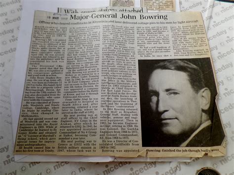 Peerage News Obituary Major General John Bowring