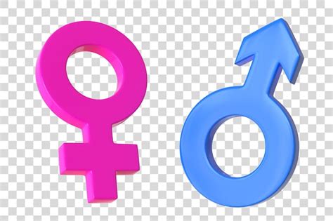 Premium Psd Male And Female Symbols Isolated On White Background 3d