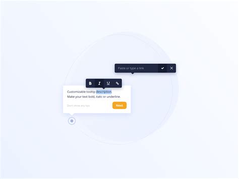 inline editor toolbar ui design by ildiko gaspar on dribbble