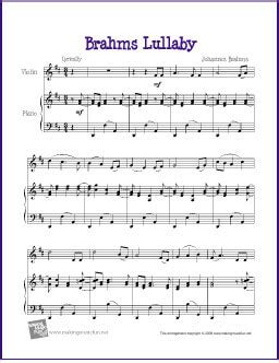 Brahms Lullaby Free Violin Sheet Music