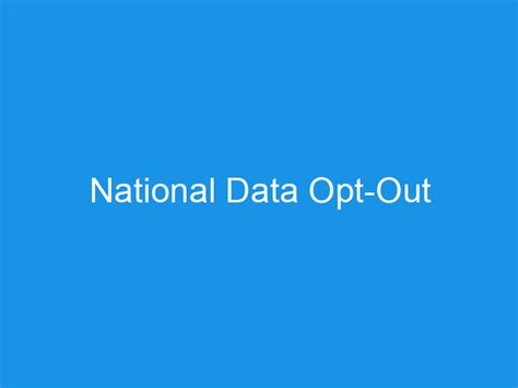 National Data Opt Out Imperial Medical Practice