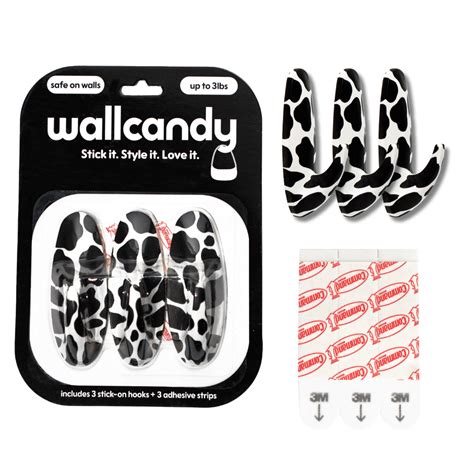 Wallcandy Adhesive Stick On Wall Hanging Hooks 3 Pack With 3m Command