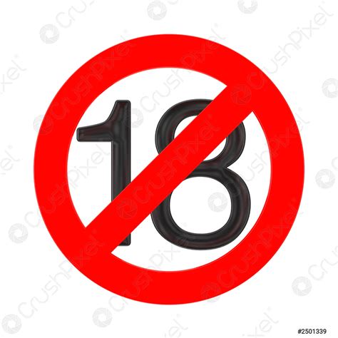 Nessun concetto di 18 anni sotto diciotto anni divieto segno - foto d ...