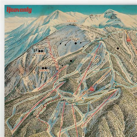 Heavenly Ski Resort Map Heavenly Lake Tahoe