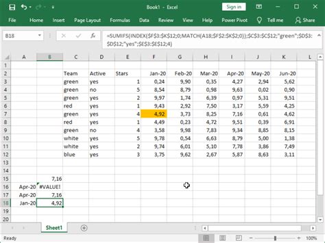 Combining Sumifs With Index Match