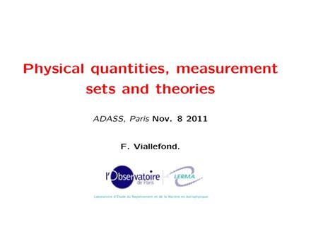 Ppt Physical Quantities Measurement Sets And Theories Adass Paris