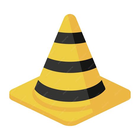 Free Vector Cone Caution Icon