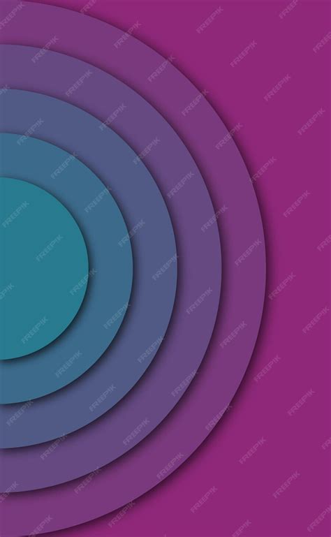 Premium Vector Blue And Pink Paper Cut Circle Pattern 3d Relief