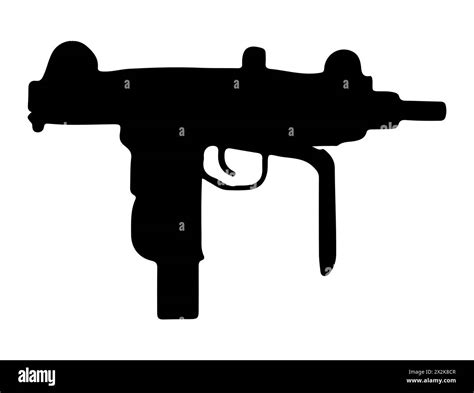 Uzi Submachine Gun Silhouette Vector Art Stock Vector Image And Art Alamy