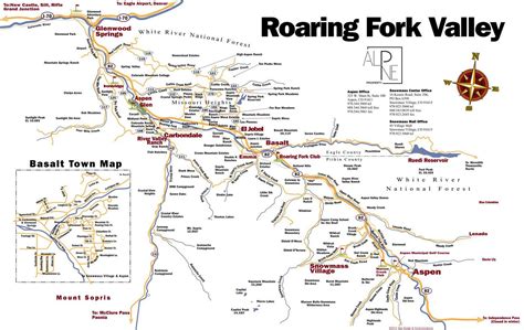 Map Of Roaring Fork Valley Colorado