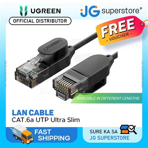 Ugreen Cat 6a Utp Ultra Thin Ethernet Cable Rj45 500mhz Gold Plated