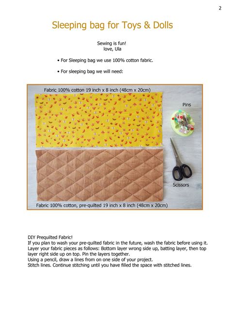 Doll Sleeping Bag Sewing Pattern Toy Bed Pdf Pattern Etsy