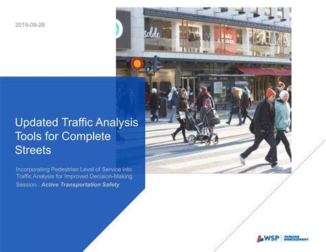 Updated Traffic Analysis Tools For Complete Streets Pptx