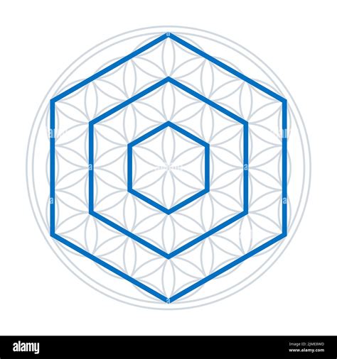Overlapping Hexagons Pattern Cut Out Stock Images Pictures Alamy