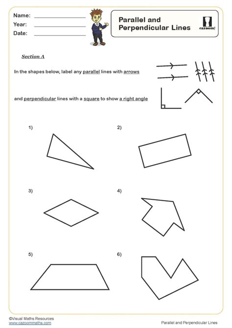 Parallel And Perpendicular Lines Worksheet Pdf Printable Geometry Worksheets