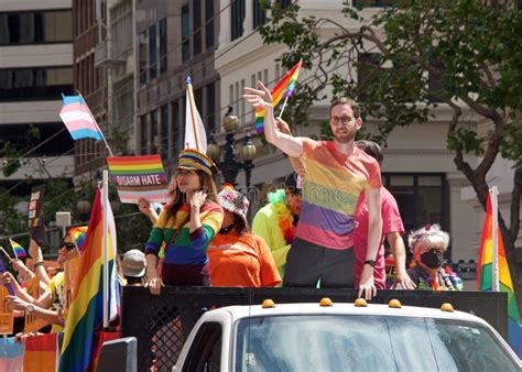 Participants In The Gay Pride Parade San Francisco Ca Editorial Stock