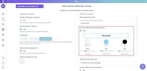 How To Change The Personalize Button Styles Customily